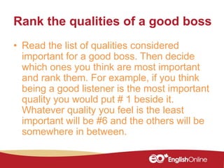 Different kinds of bosses | PPTX