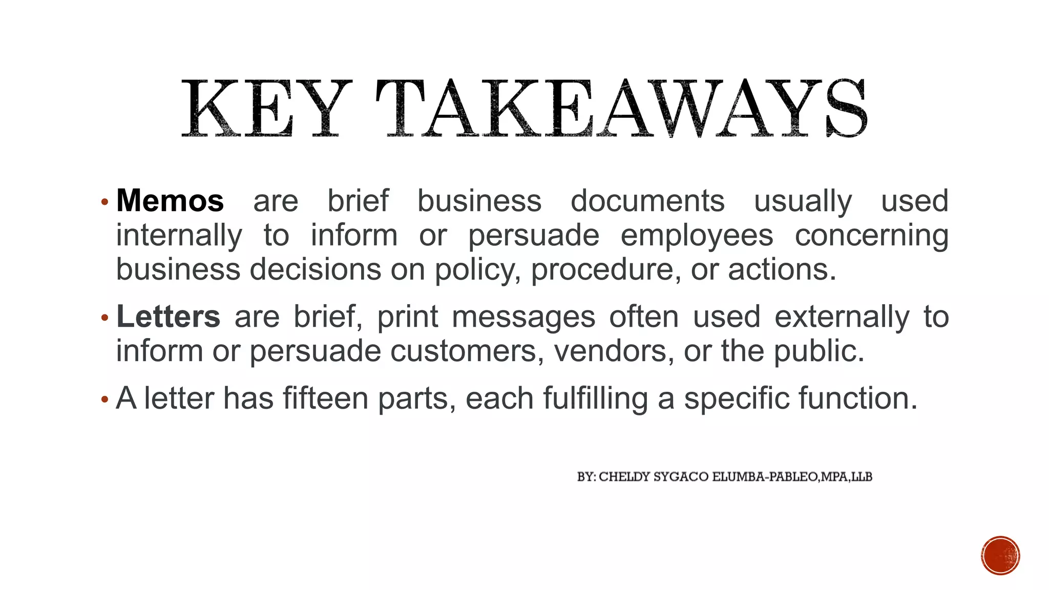 Different kinds of memorandum | PPTX