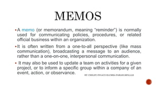 Different kinds of memorandum | PPTX