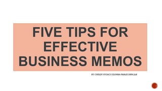 Different kinds of memorandum | PPTX