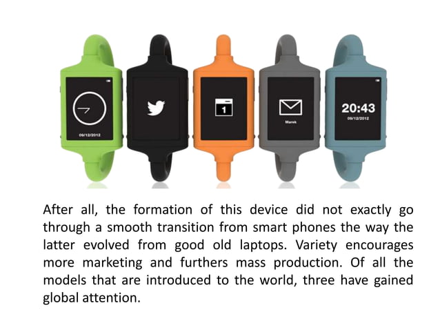 Different Kinds of Smartwatches | PPSX | Smartphones | Consumer Electronics