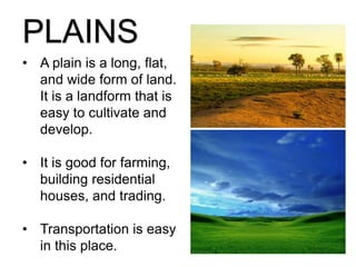 Different Landforms | PPT