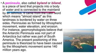 DIFFERENT LANDFORMS AND PROCESSES INVOLVED IN THEIR FUNCTION grade 10.pptx