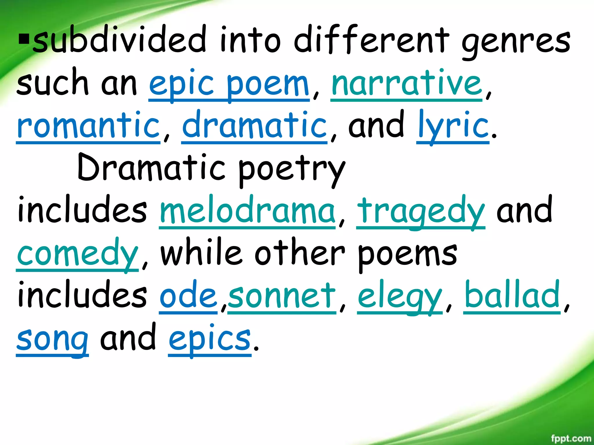 Different literary types | PPTX