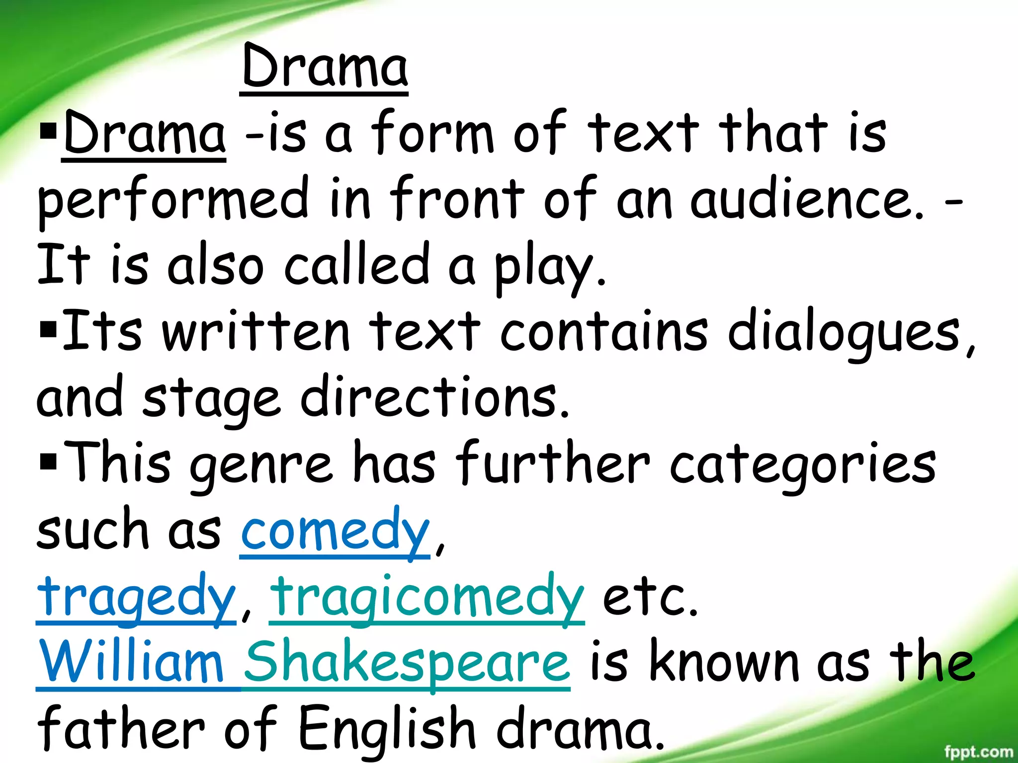 Different literary types | PPTX