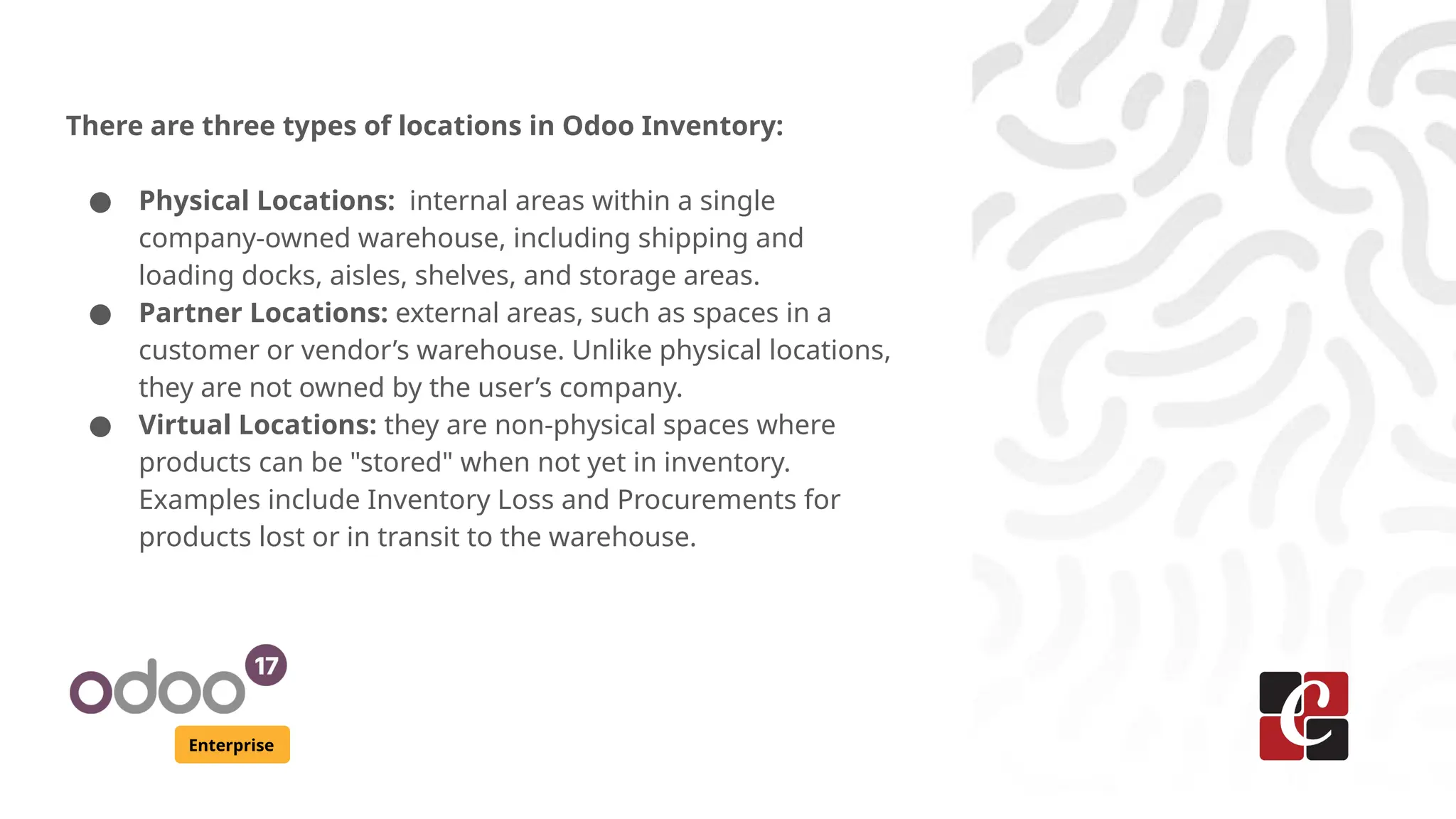 Different Location Types in odoo Inventory | PPTX