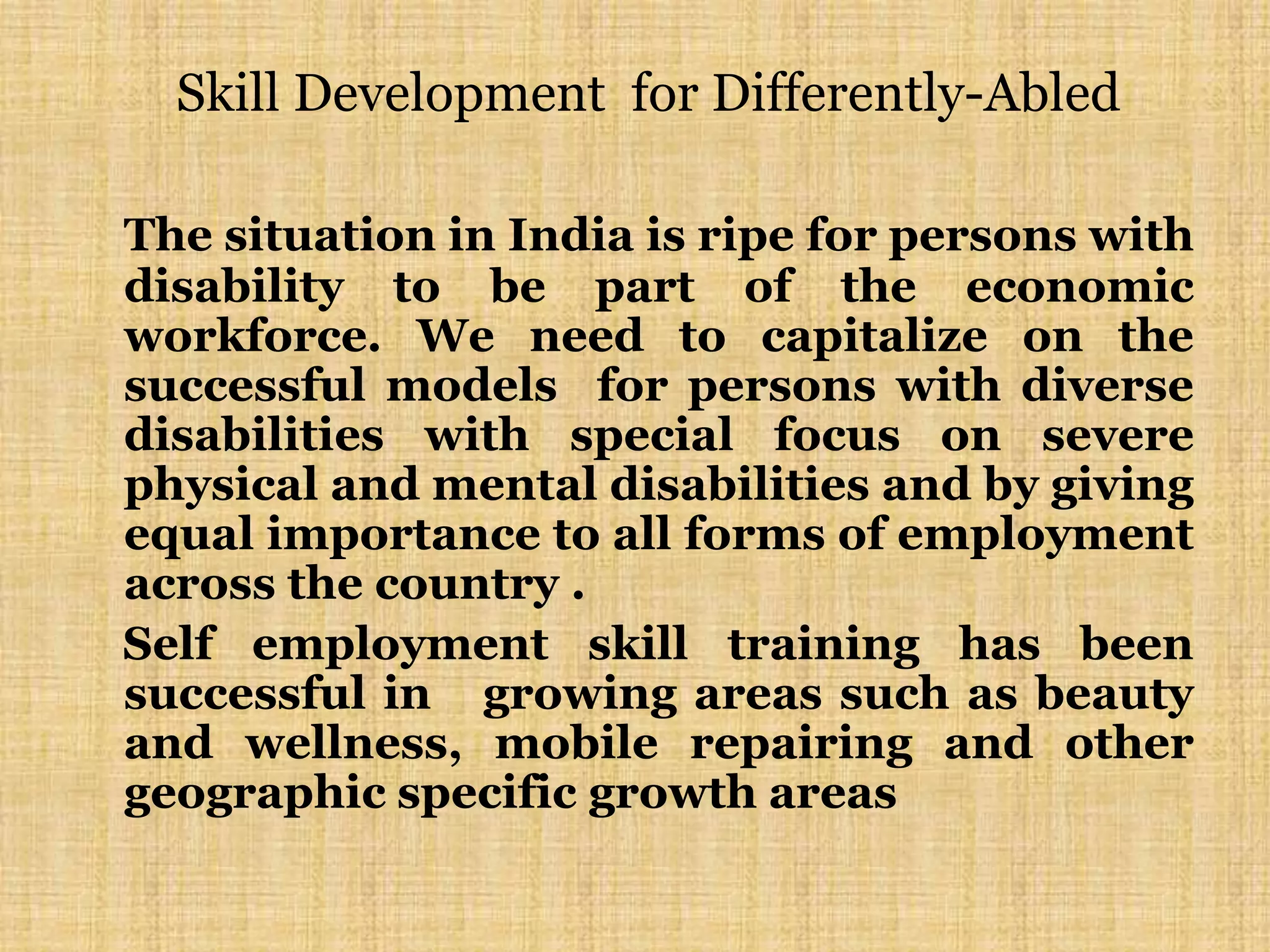 Differently abled-challenges and issues | PPTX