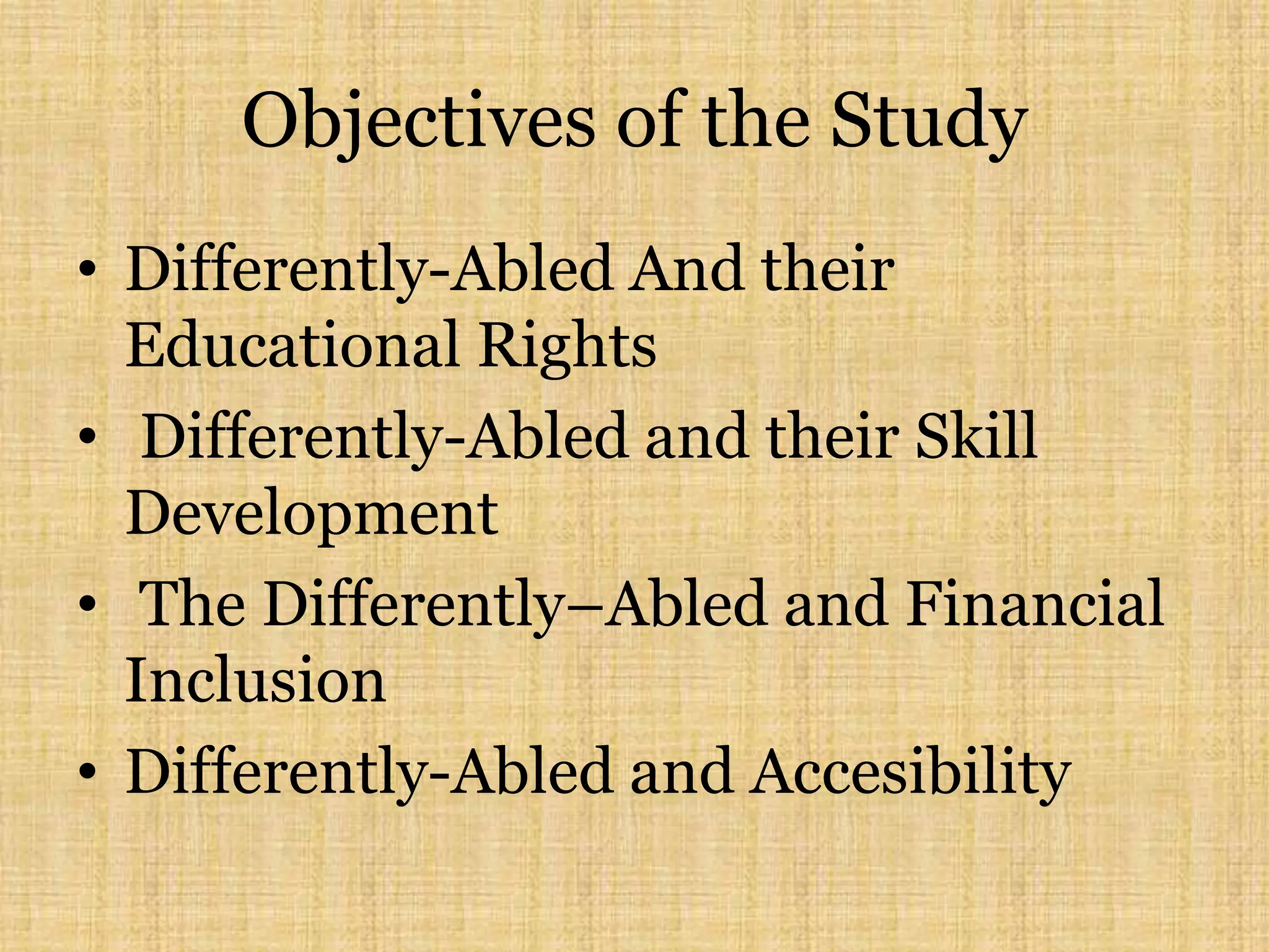 Differently abled-challenges and issues | PPTX