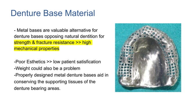 Different materials used in denture base reinforcement in case of ...