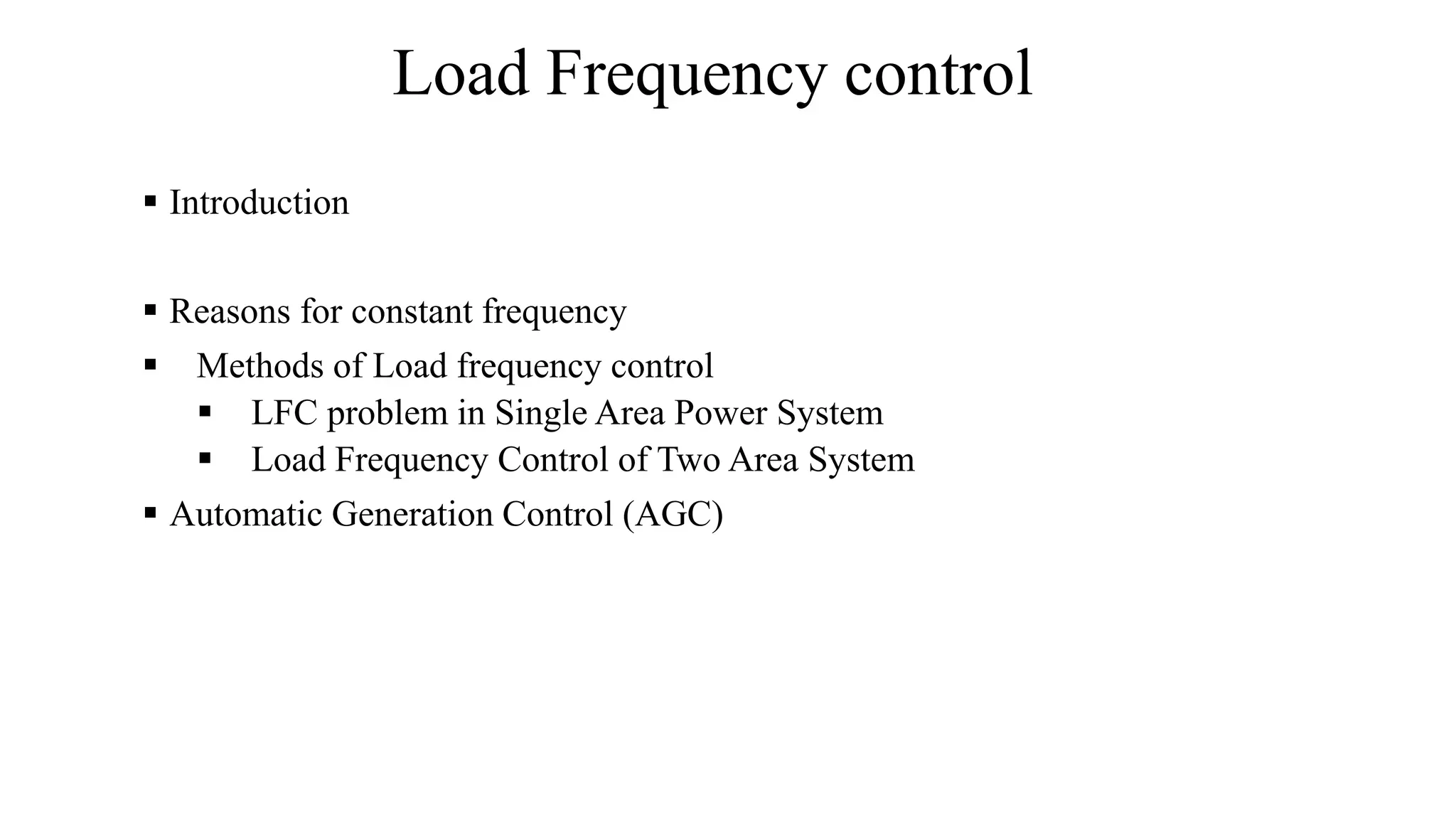 Different method of frequency and voltage control | PPTX