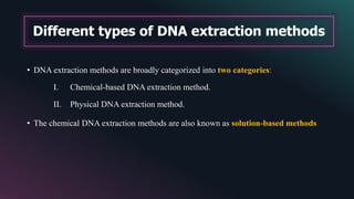 Different methods of DNA isolation | PPTX