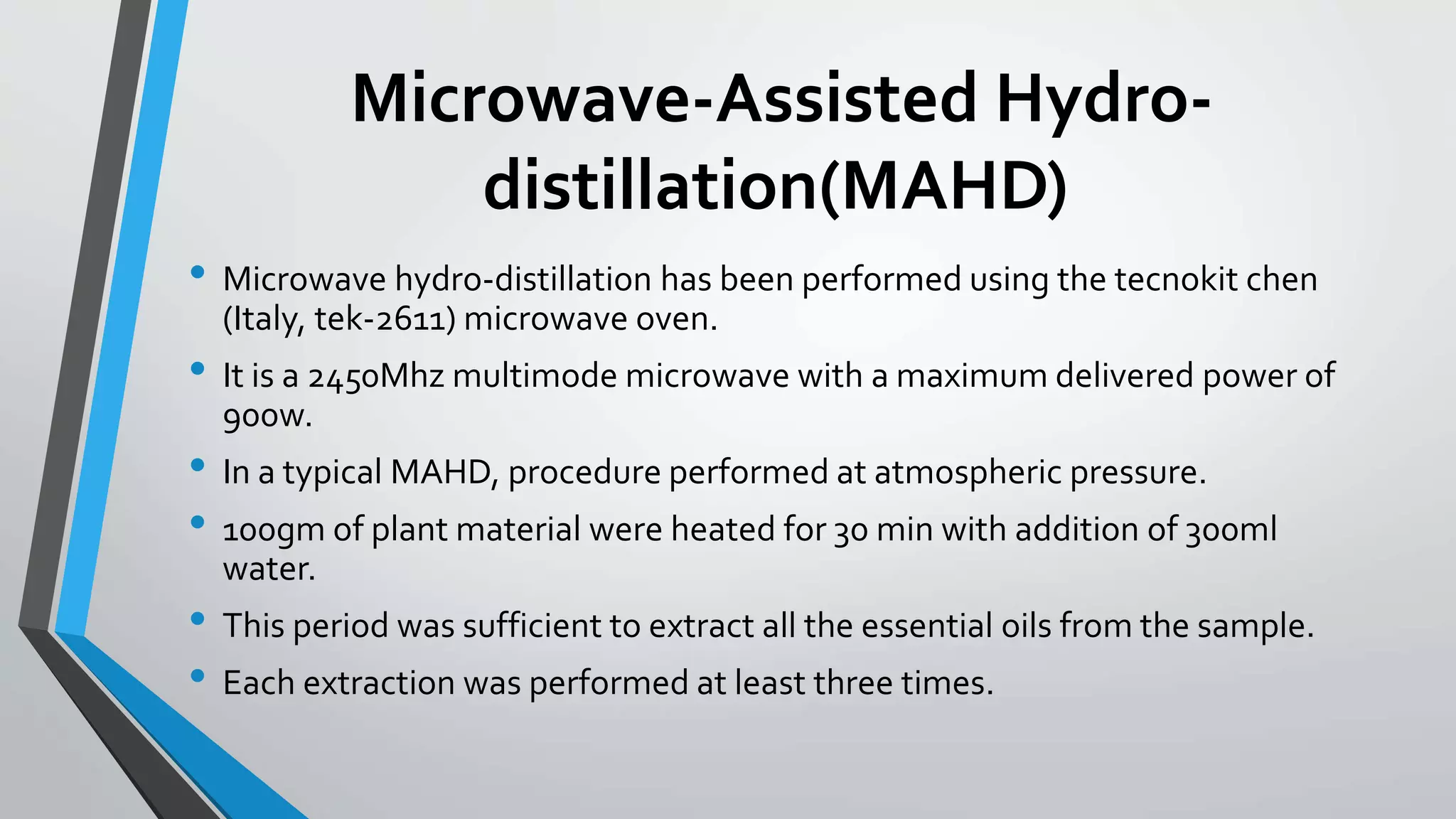 Different methods of extraction of essential oil | PPTX