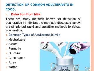 Different methods of food adulteration | PPTX