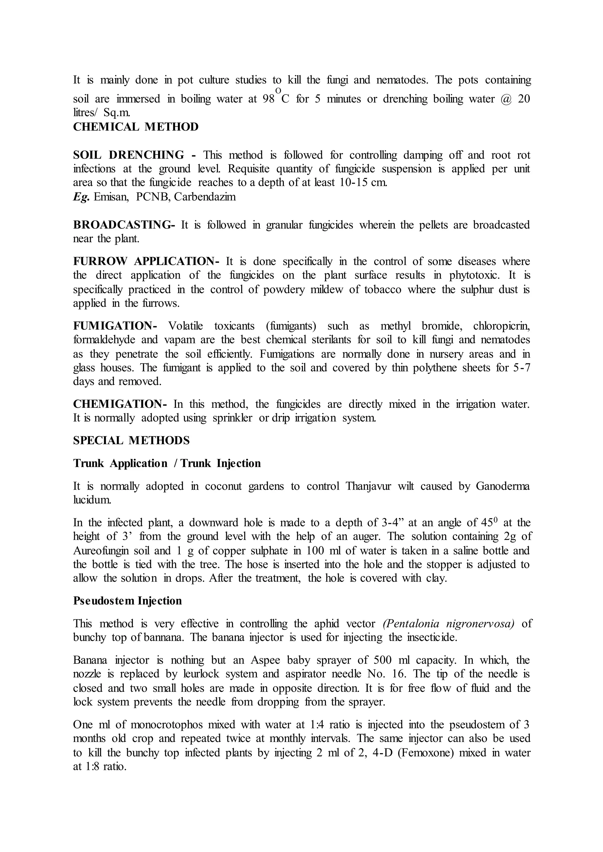 Different methods of fungicide application | DOCX
