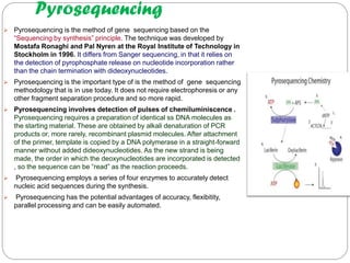 Different methods of gene sequencing durgesh sirohi | PDF