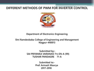 Different methods of pwm for inverter control | PPTX