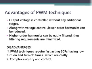 Different methods of pwm for inverter control | PPTX