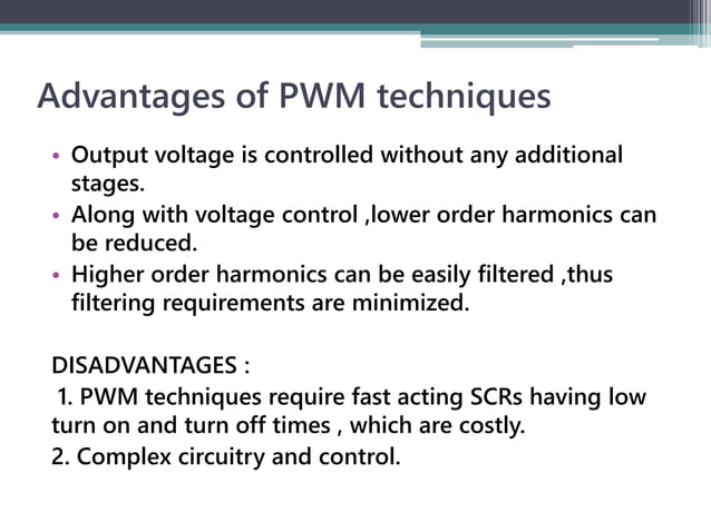 Different methods of pwm for inverter control | PPTX