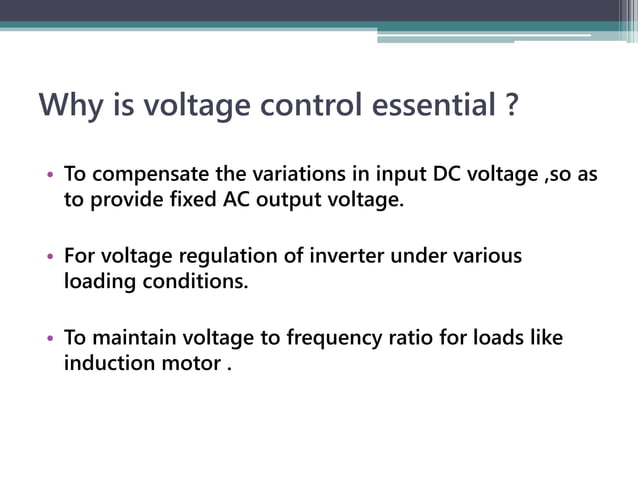 Different methods of pwm for inverter control | PPTX