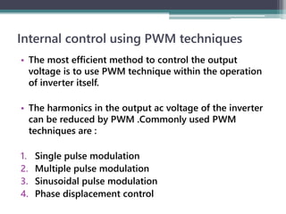 Different methods of pwm for inverter control | PPTX