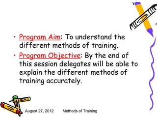 Different methods of training | PPT