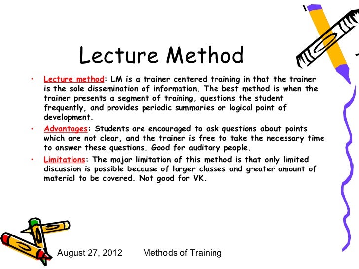 Different methods of training