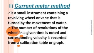 Different methods of water flow measurements.pdf