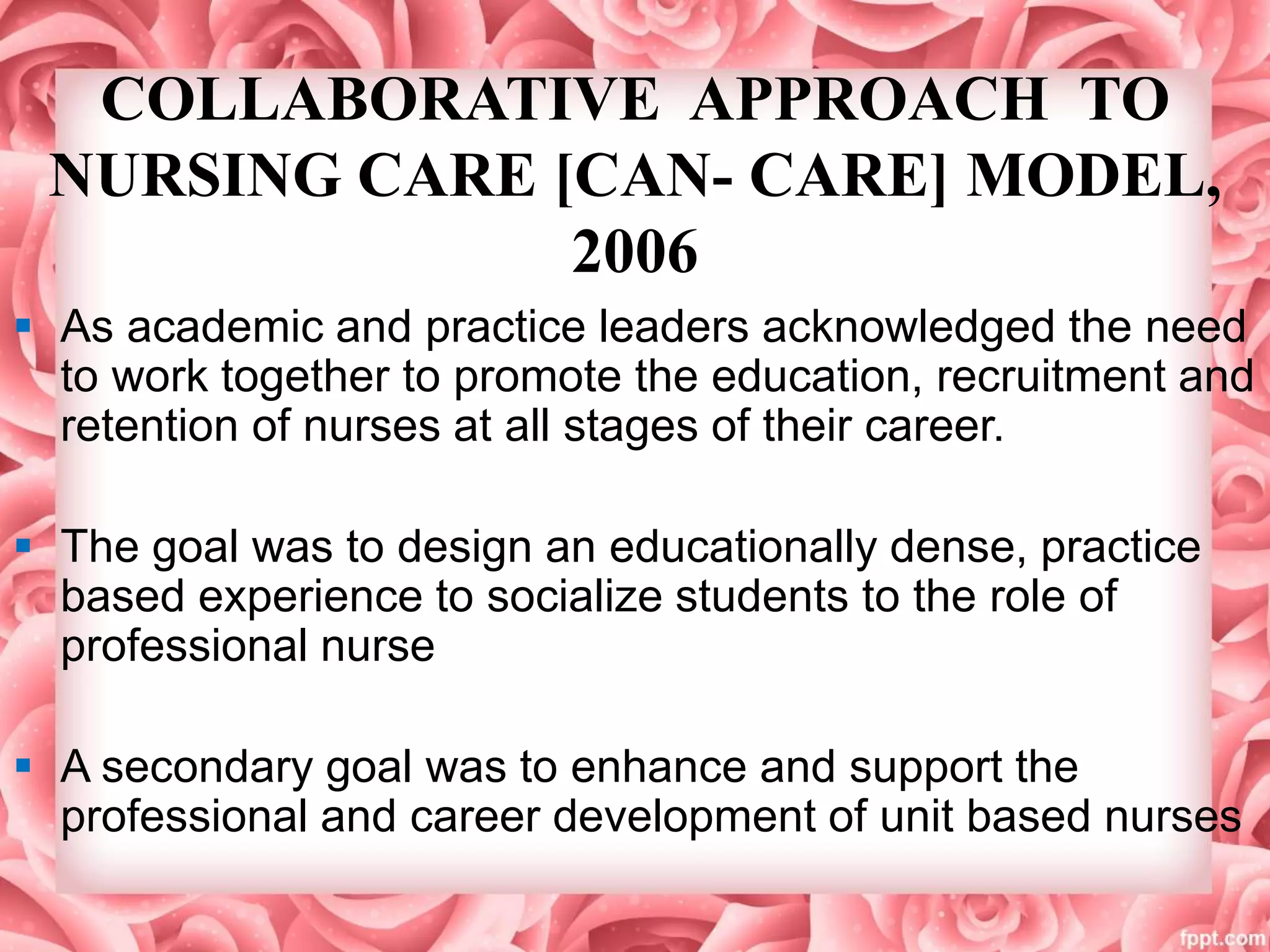 Different models of collaboration between nursing service and | PPTX ...