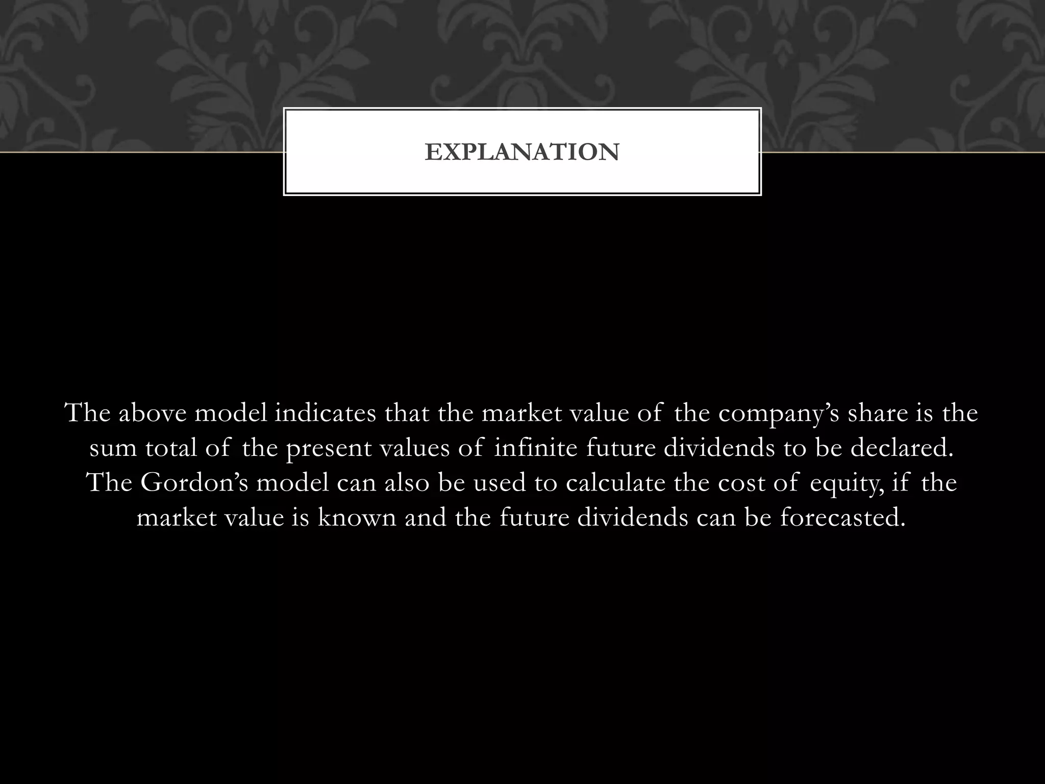 Different models of dividend policy | PPTX
