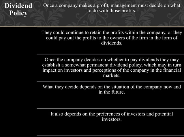Different models of dividend policy | PPTX | Stocks and Bonds ...