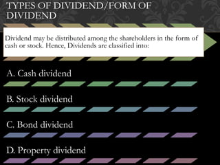 Different models of dividend policy | PPTX