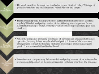 Different models of dividend policy | PPTX