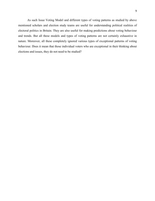 Different models of issue voting in britain | PDF
