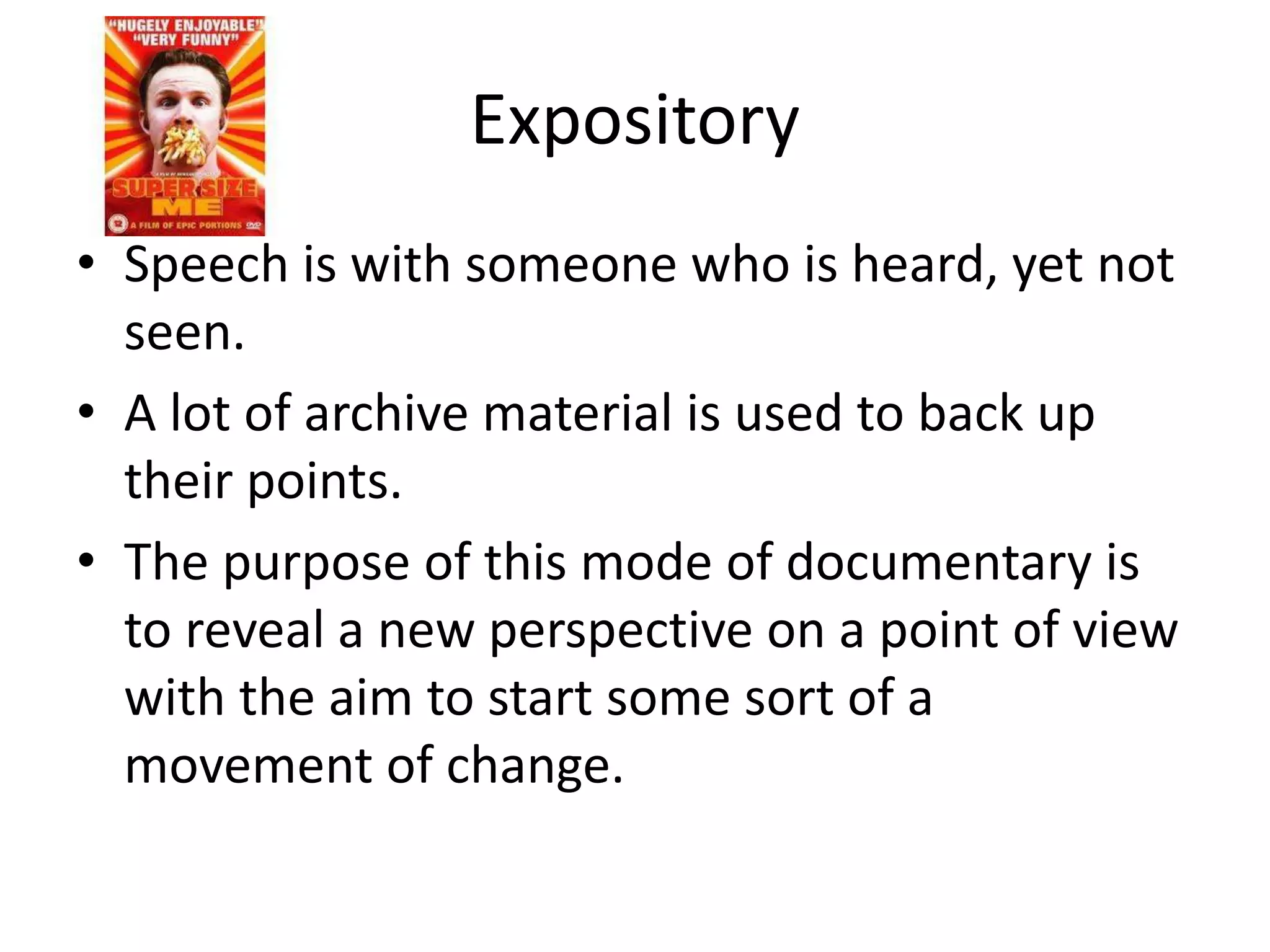 Different modes of documentary | PPTX