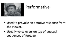 Different modes of documentary | PPTX