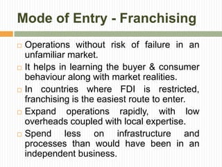 Different modes of entry in foreign market | PPT