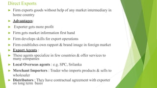 Different modes of entry into international market | PPTX | Business ...