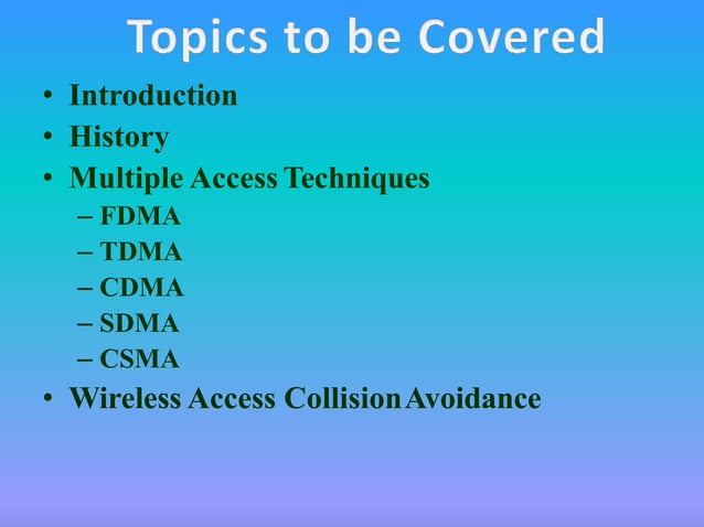 Different multiple access technologies. | PPT