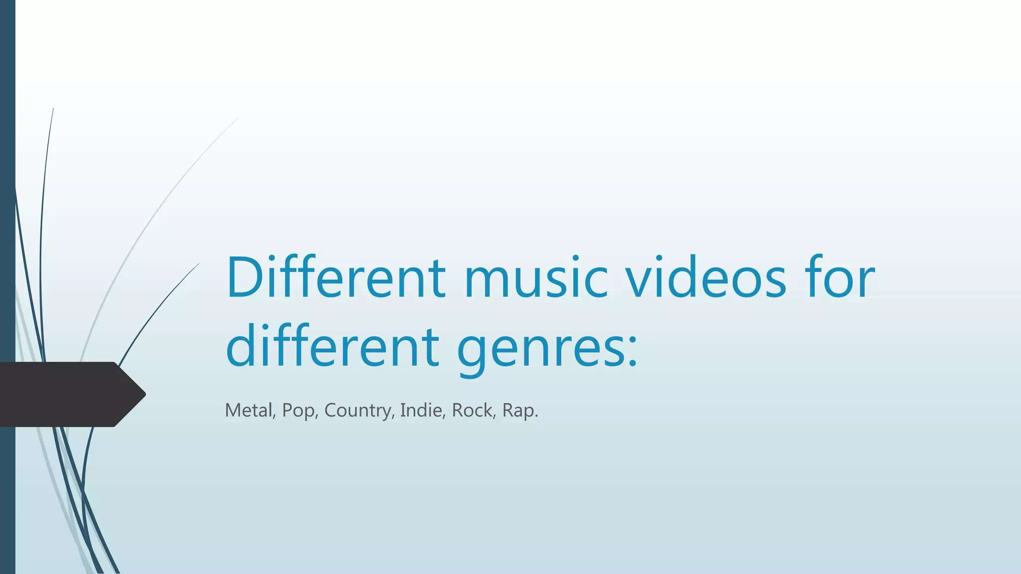 Different music videos for different genres | PPT