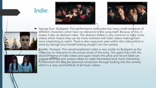 Different music videos for different genres | PPT