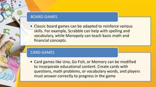 Different Offline Game-Based instruction | PPTX