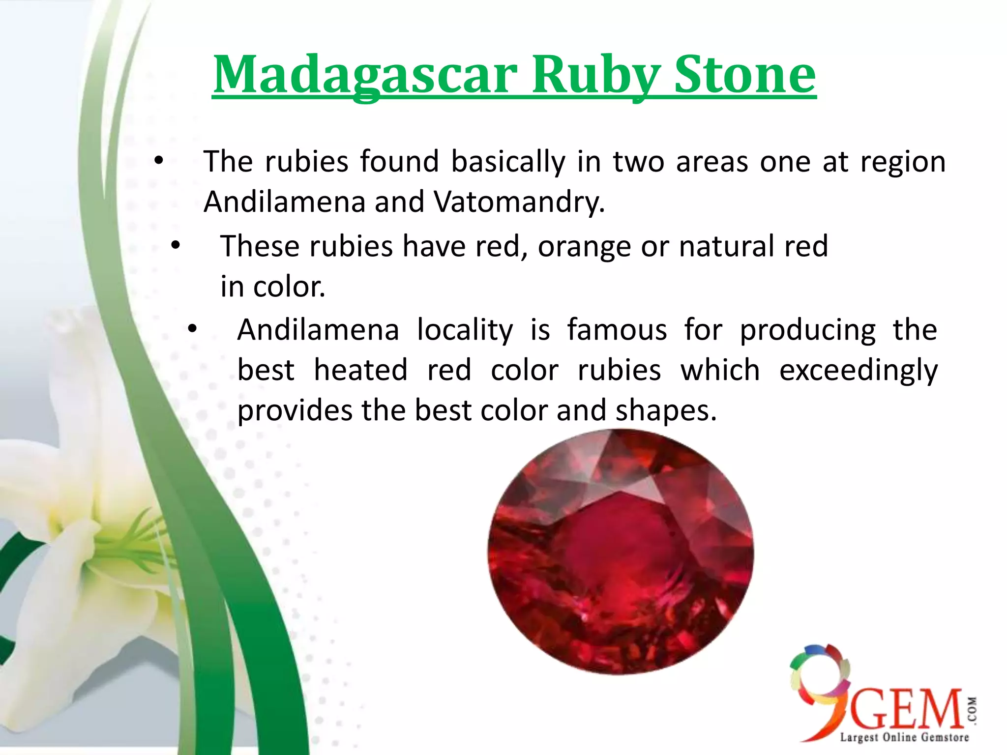 Different origins of ruby gemstone | PPT