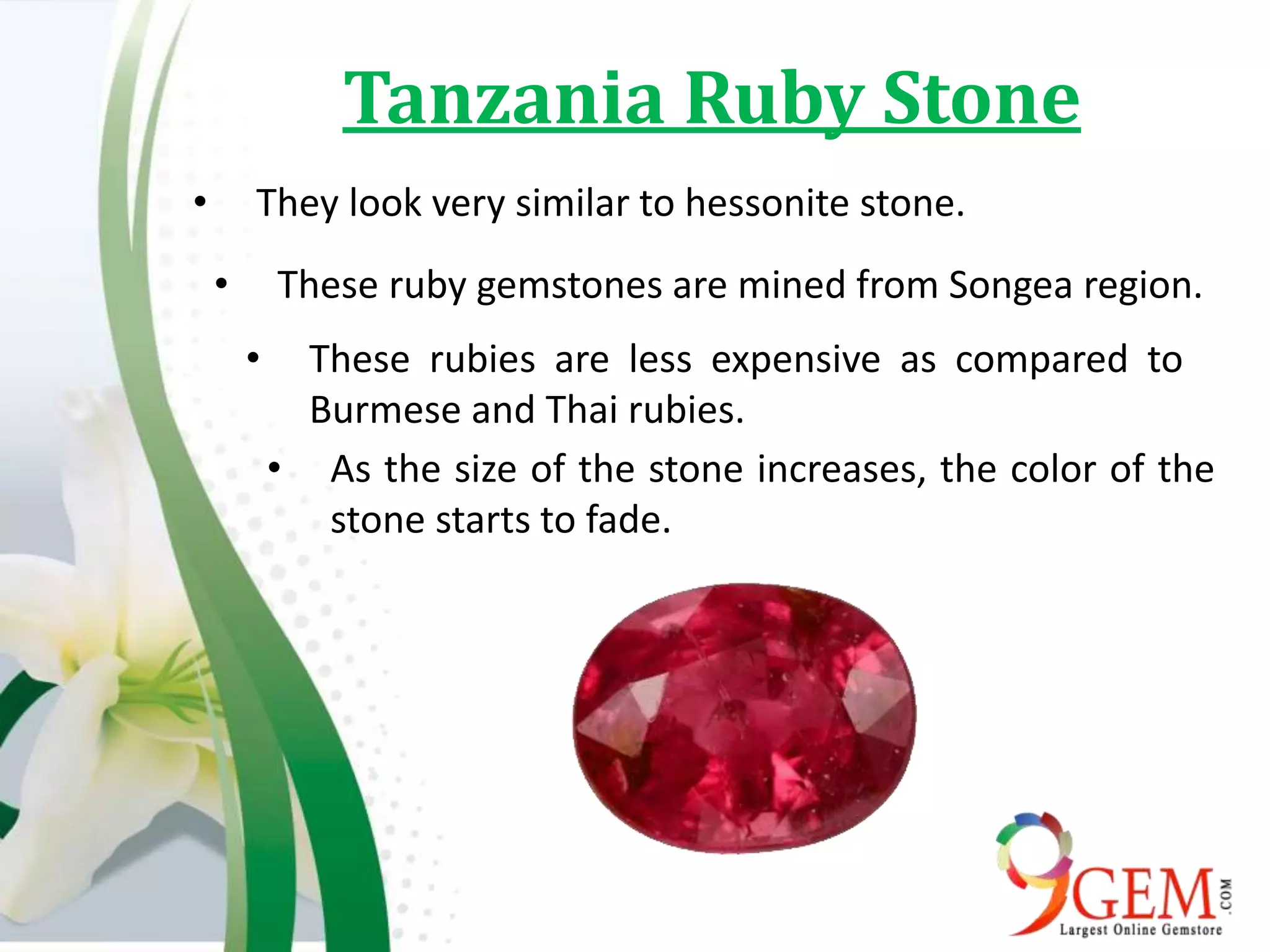 Different origins of ruby gemstone | PPT