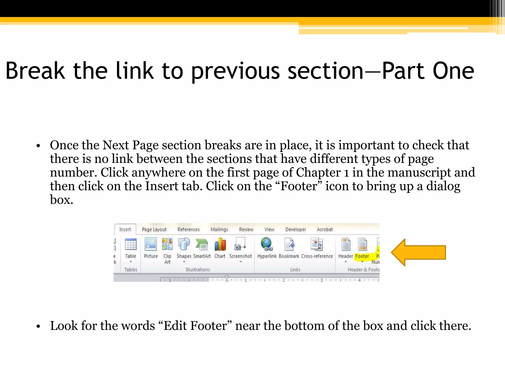 Different page numbers inserted in one document: A step-by-step guide ...