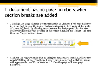 Different page numbers inserted in one document: A step-by-step guide ...