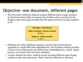 Different page numbers inserted in one document: A step-by-step guide ...