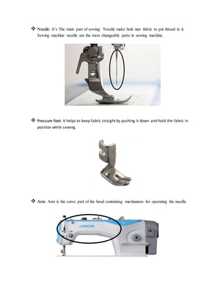 Sewing Machine Parts Names