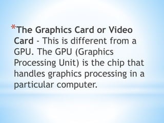 Different parts and functions of computer | PPT