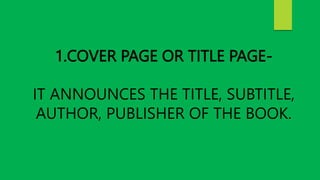 DIFFERENT PARTS OF A BOOK.pptx