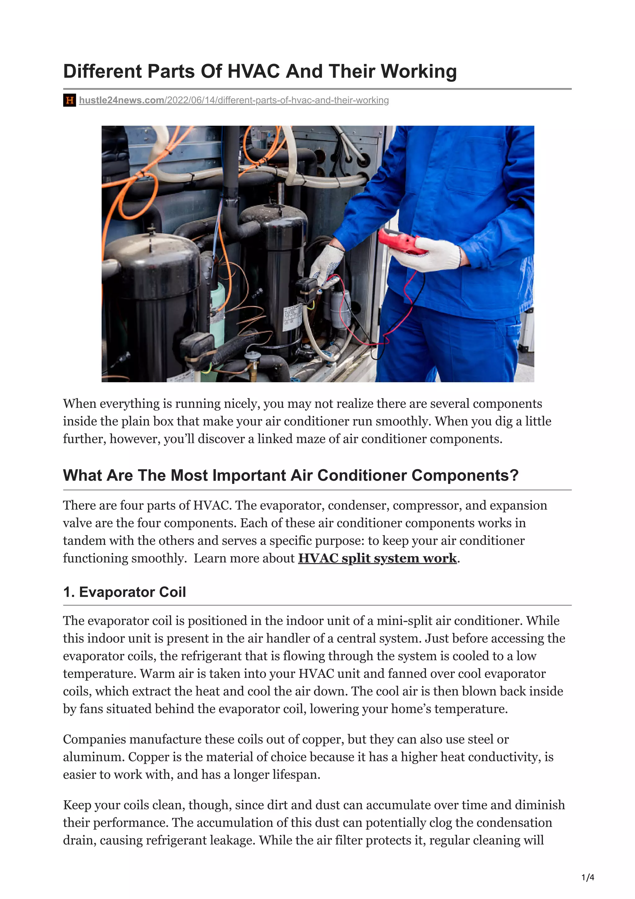 Different Parts Of HVAC And Their Working-hustle24news.com.pdf | Indoor ...